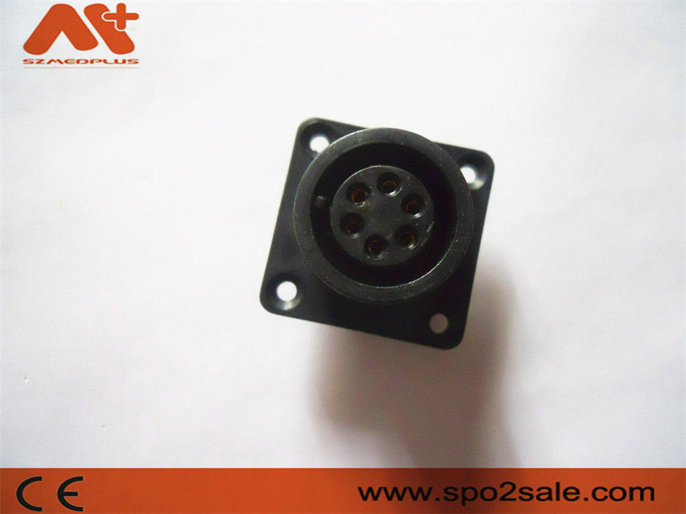 PVC Medical Device Connectors AAMI Compatible ECG 6 Pin Socket