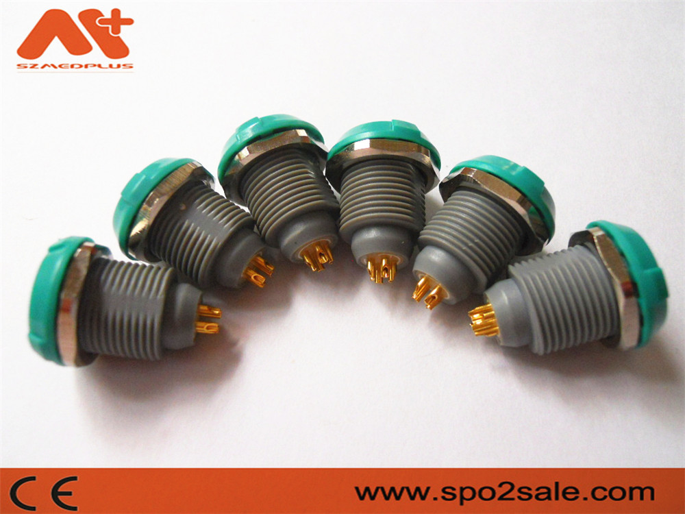 IBP Medical Device Connectors Etco2 Plastic 8 Pin Socket Grey Shell Green